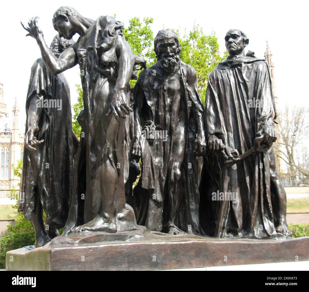 The Burghers of Calais, Victoria Tower Gardens, Westminster, London,UK ...