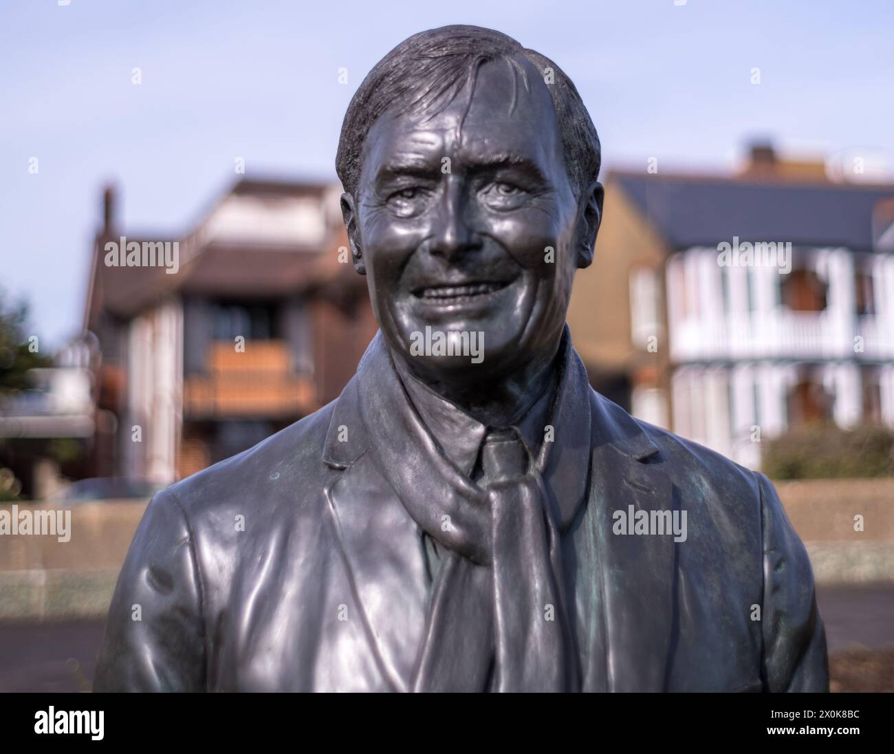 Statue of Sir David Amess on Chalkwell beach front commenorating his ...