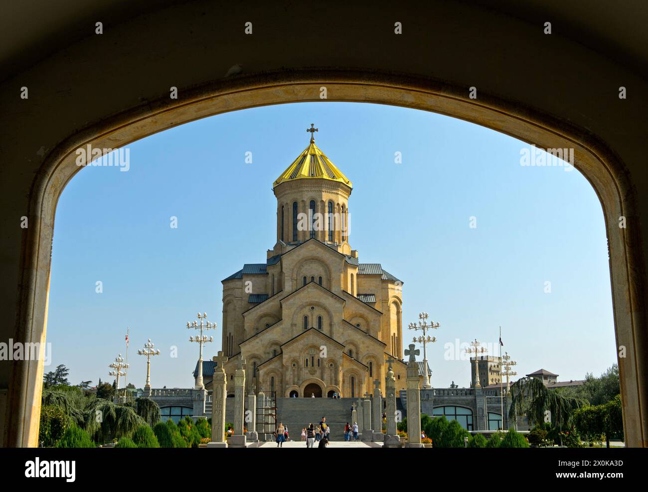 Sameba Cathedral, Holy Trinity Church, Holy Trinity Church, west facade ...