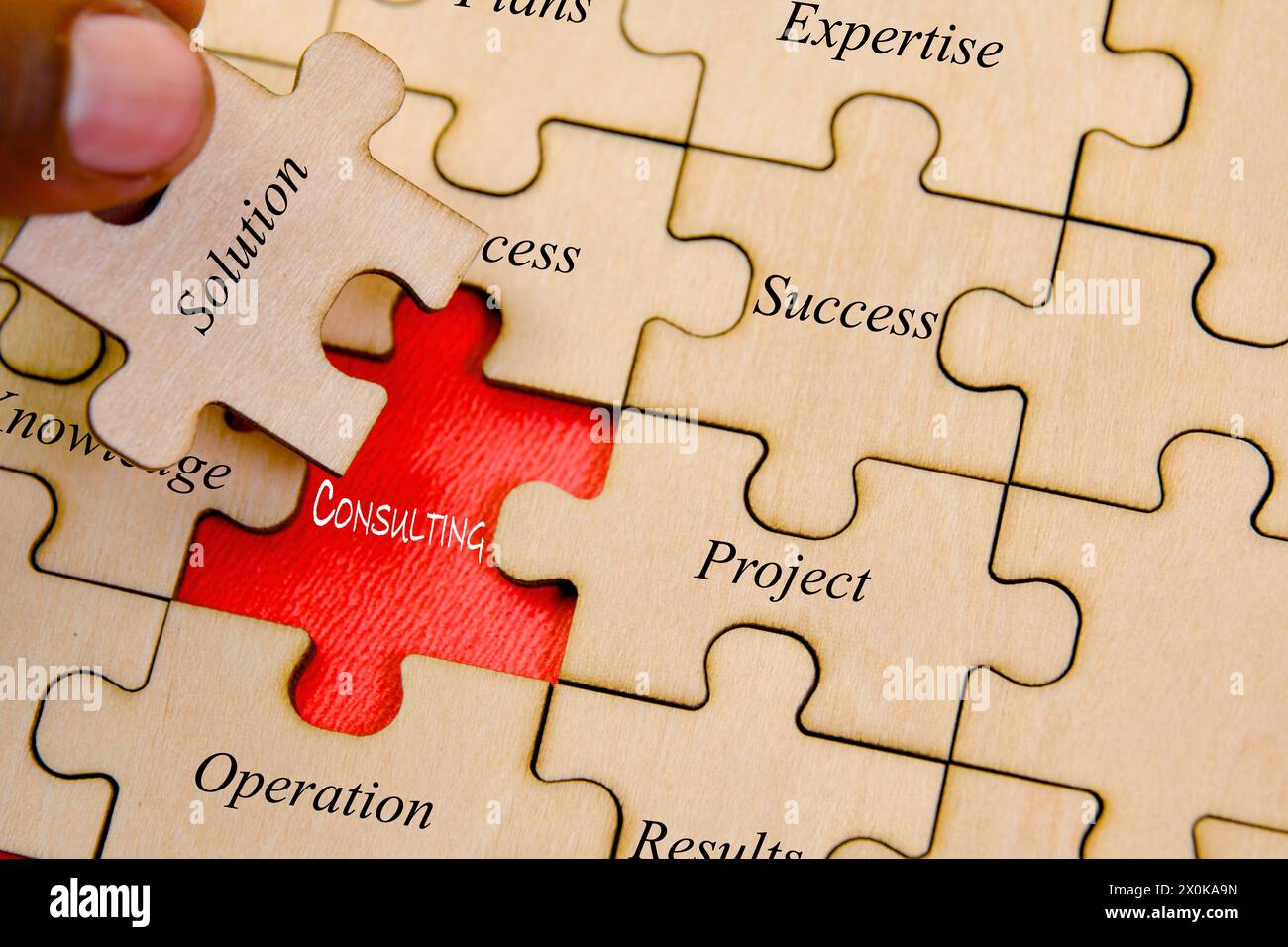 Image depicts interlocking puzzle pieces forming the word CONSULTING ...