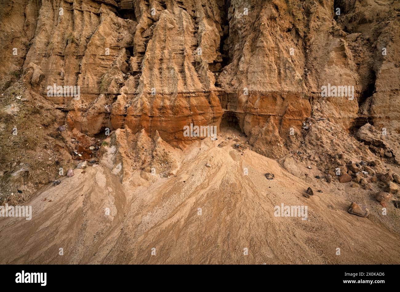 edge of cliff, red cliff, the red cliff, cliff between Wenningstedt and ...