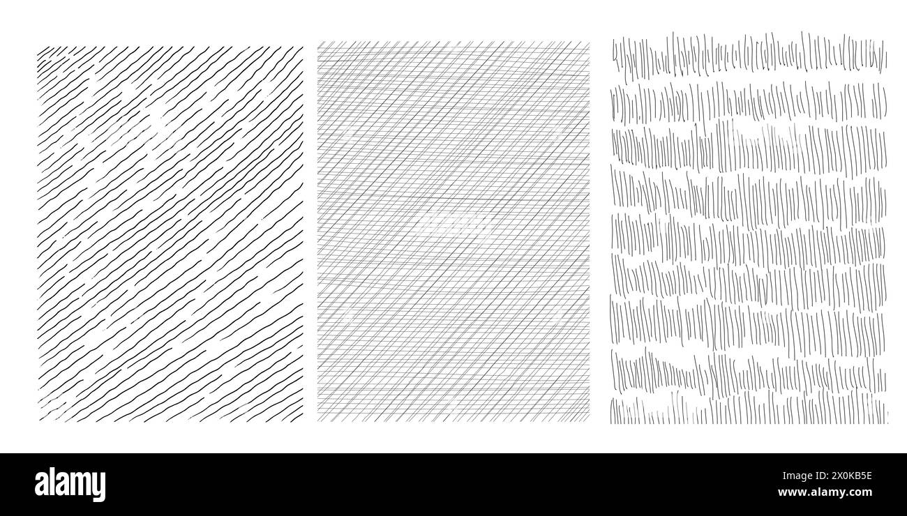 Set of crosshatch texture isolated, hand drawn Stock Vector Image & Art ...
