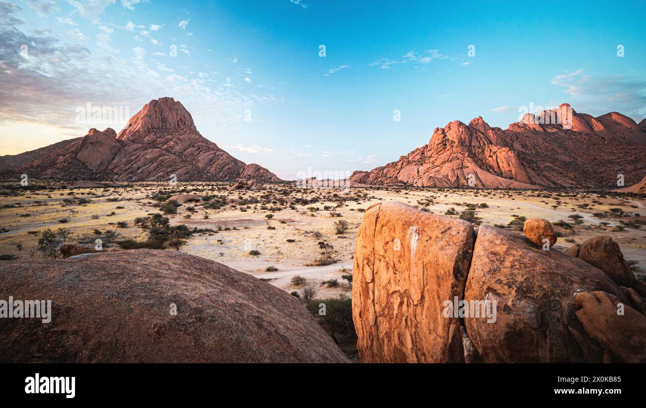 The Spitzkoppe, an inselberg with a height of 1728 m east of Swakopmund ...