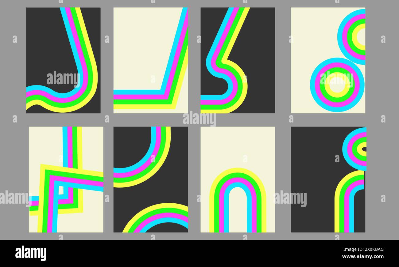 Set of posters 70s, retro templates Stock Vector Image & Art - Alamy