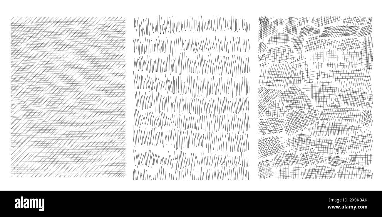 Set of crosshatch texture isolated, hand drawn Stock Vector Image & Art ...