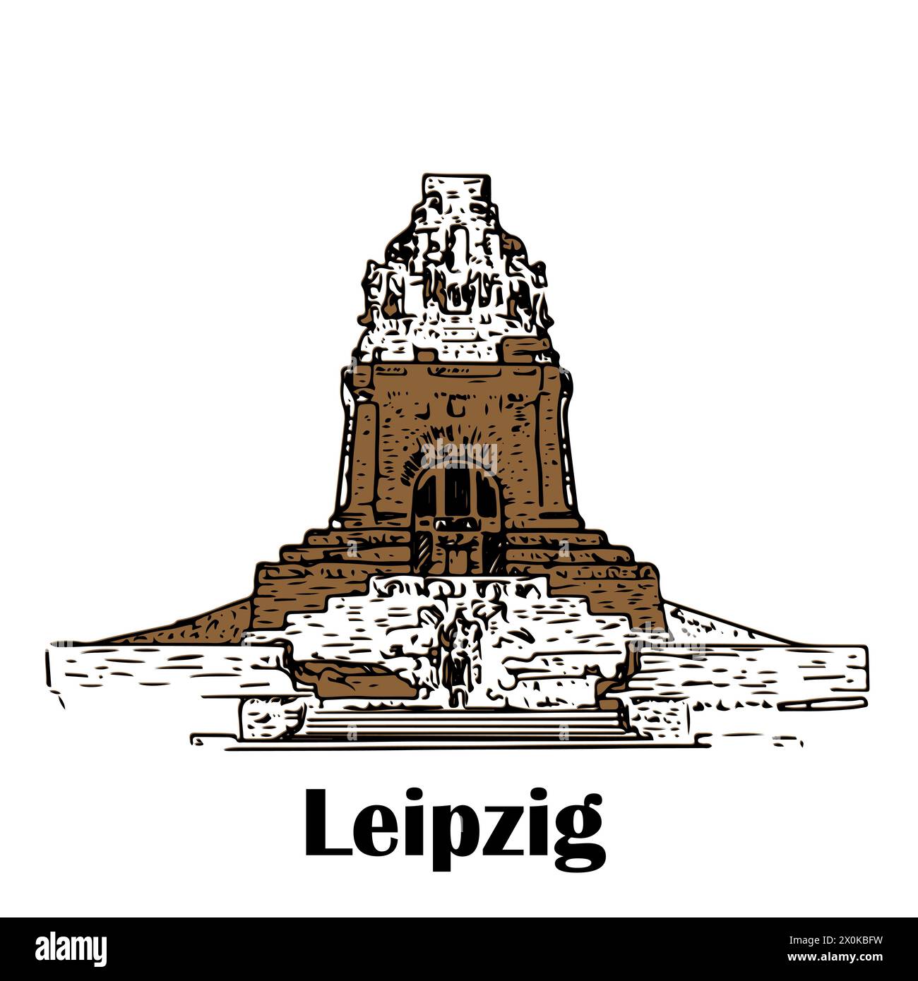 Battle nations monument Stock Vector Images - Alamy