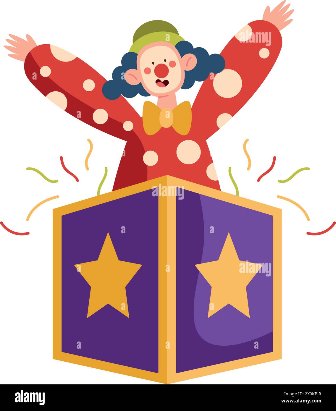 birthday clown in box isolated Stock Vector Image & Art - Alamy