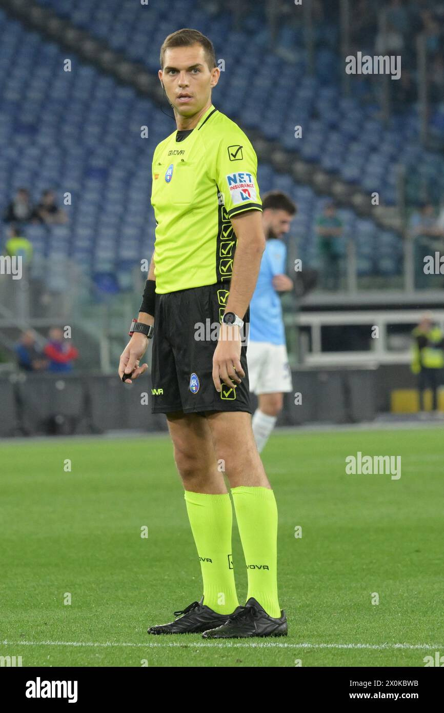 Rome, Italy, 12 April, 2024 Luca Zufferli the referee during the Serie ...