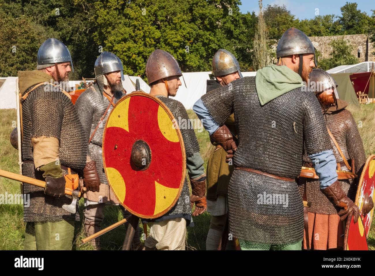 England, East Sussex, Battle, The Annual October Battle of Hastings Re-enactment Festival, Group ...