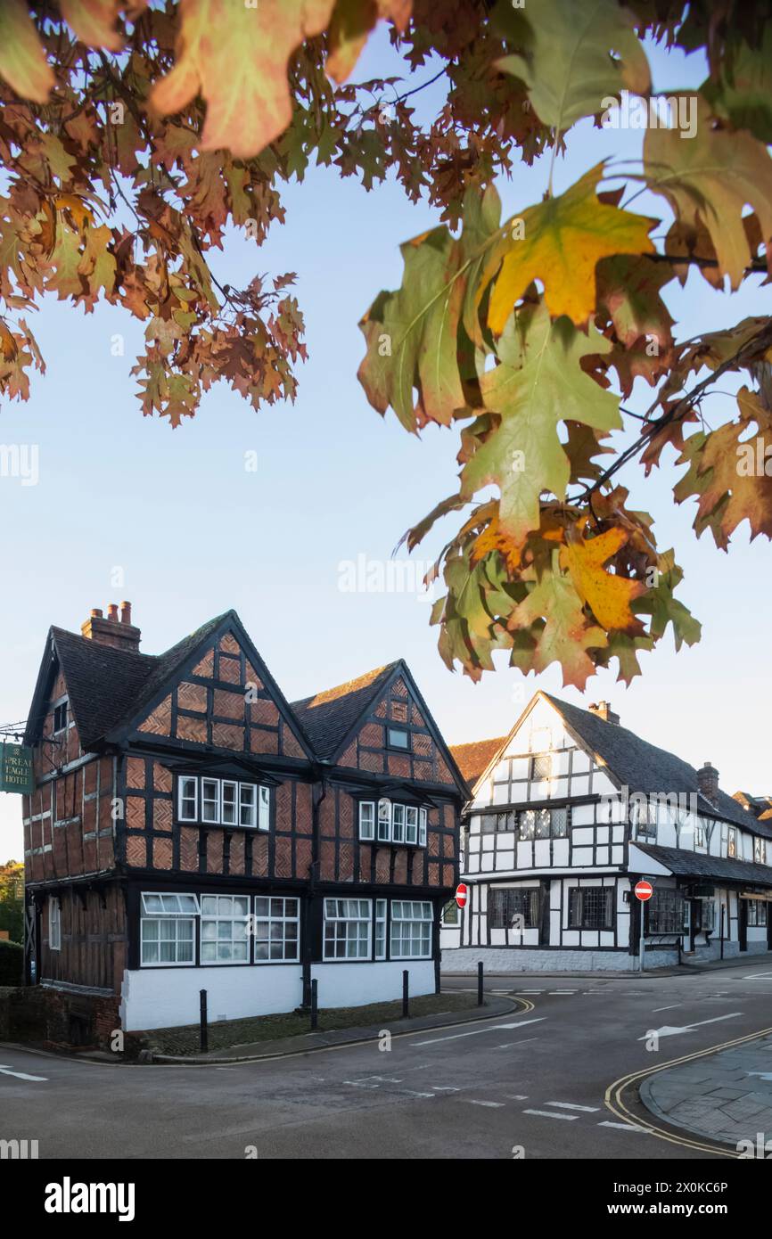 England, West Sussex, Midhurst, Tudor Era Half Timbered Buildings Stock ...