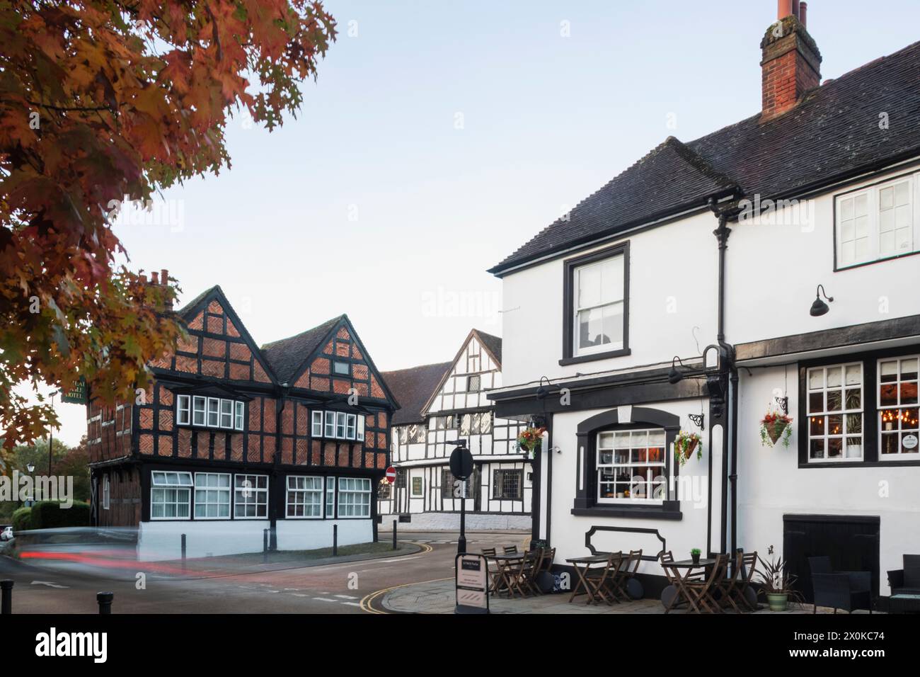 England, West Sussex, Midhurst, Tudor Era Half Timbered Buildings Stock ...