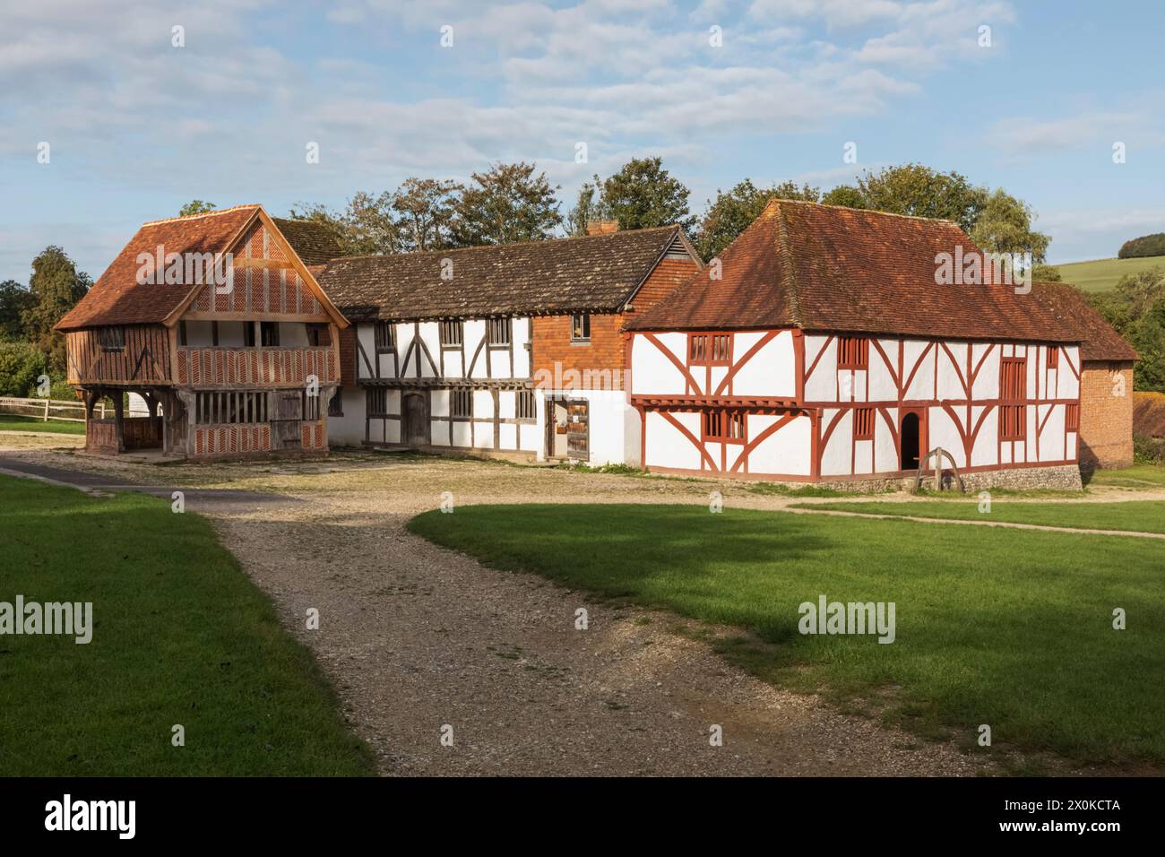England, West Sussex, The Weald and Downland Living Museum, View of ...