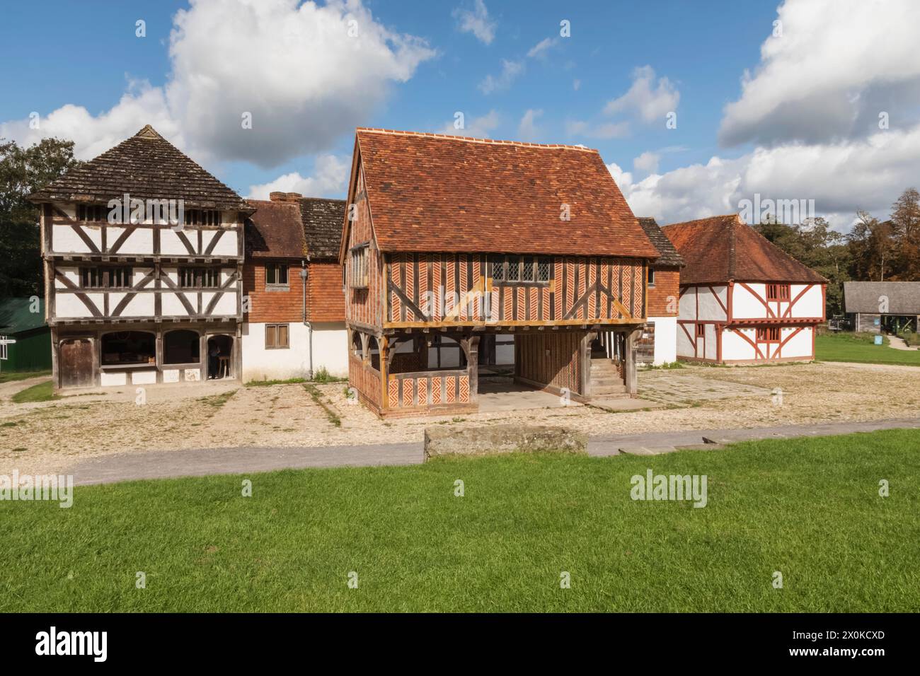 England, West Sussex, The Weald and Downland Living Museum, View of ...