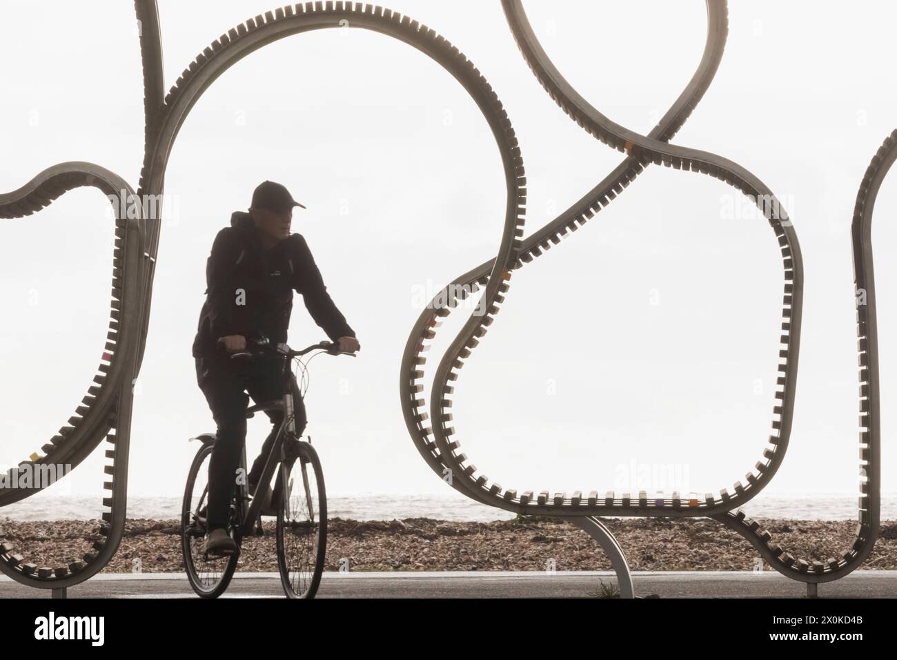 England, West Sussex, Littlehampton, The Long Bench designed by Studio ...