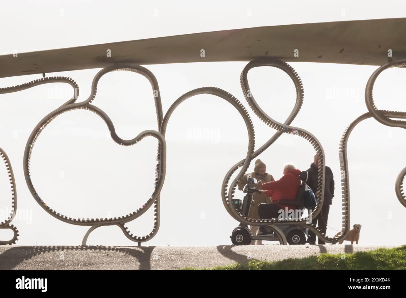 England, West Sussex, Littlehampton, The Long Bench designed by Studio ...