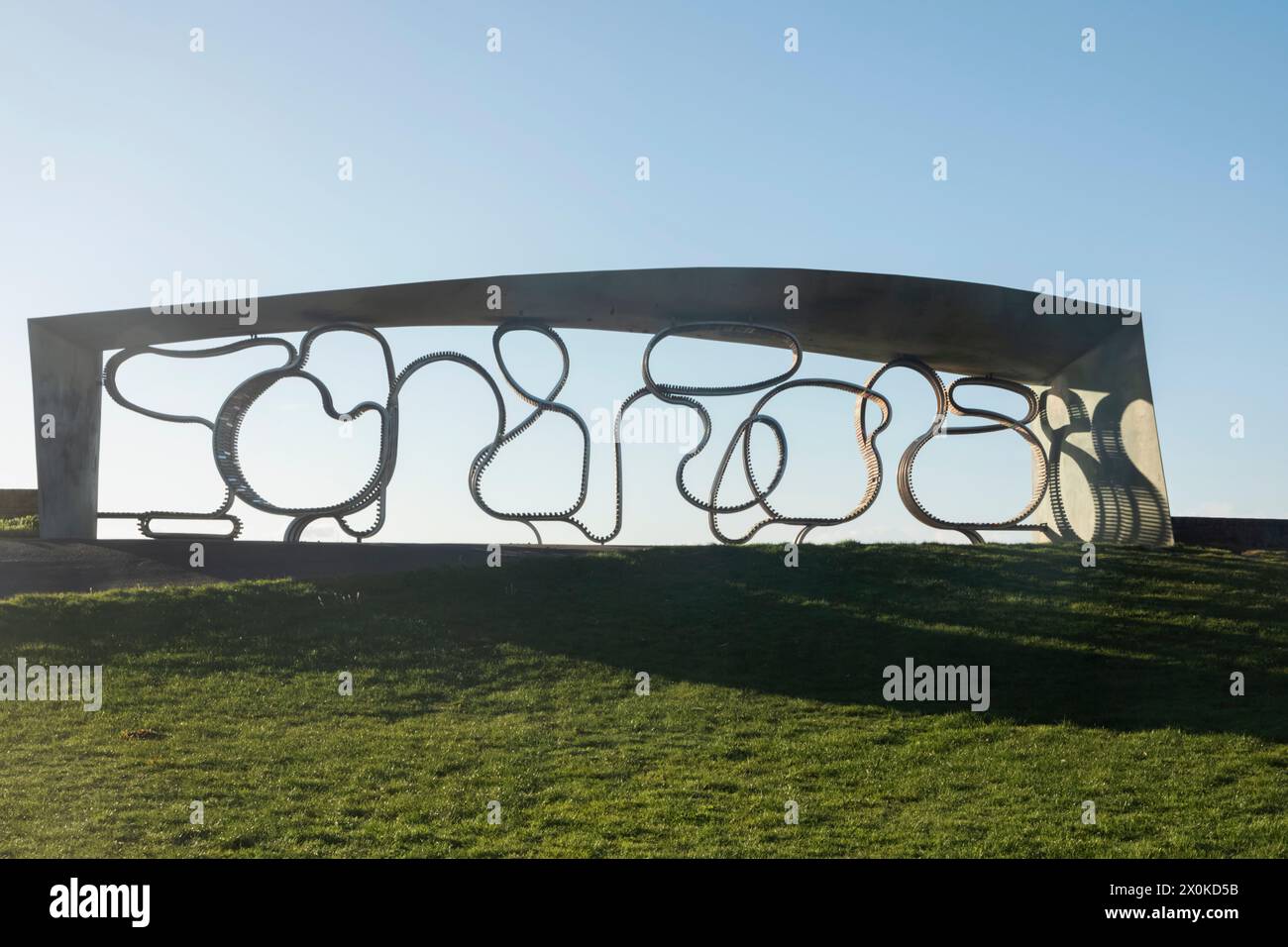 England, West Sussex, Littlehampton, The Long Bench designed by Studio ...