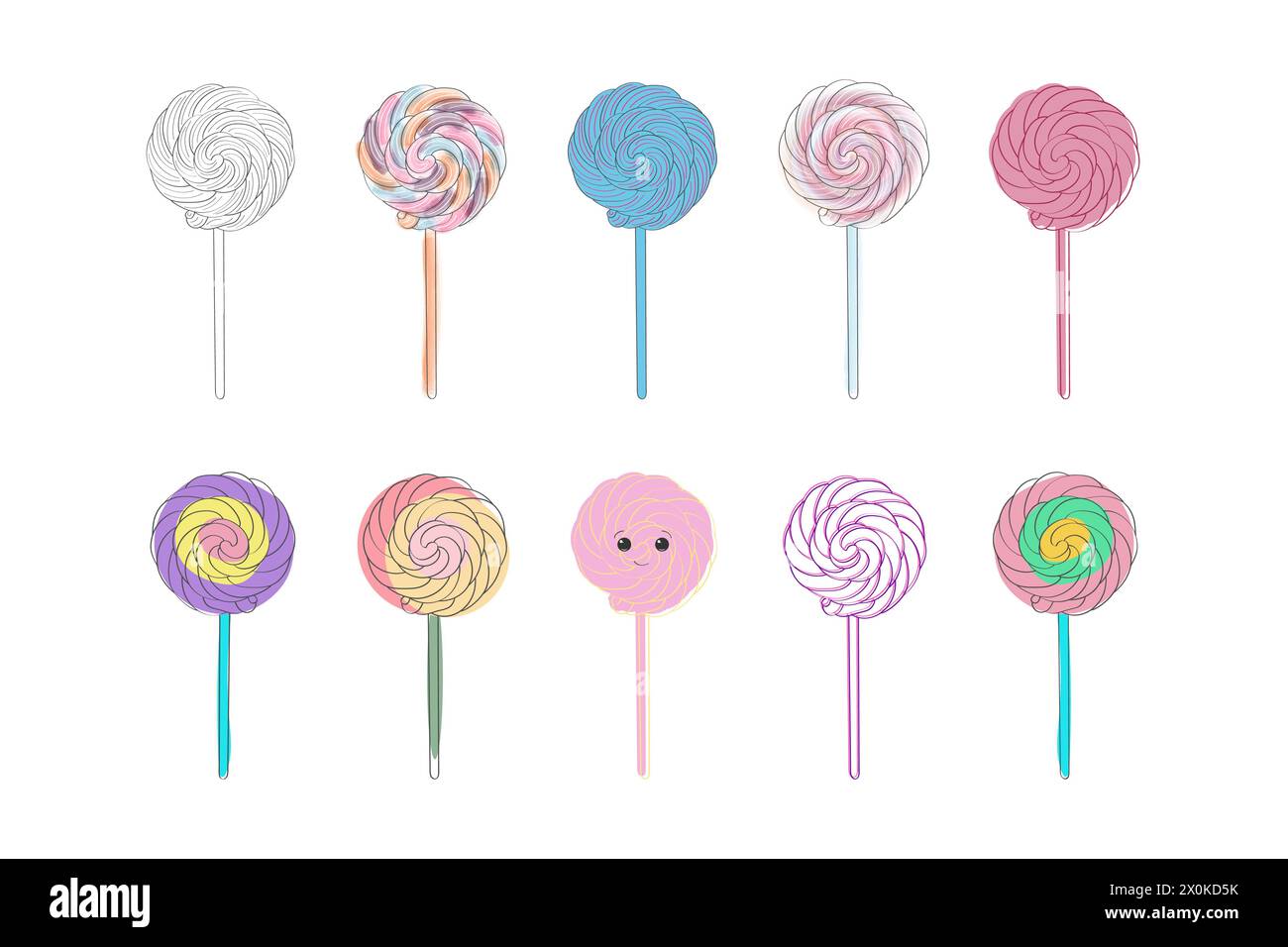 Assortment vibrant sugary candy Cut Out Stock Images & Pictures - Alamy