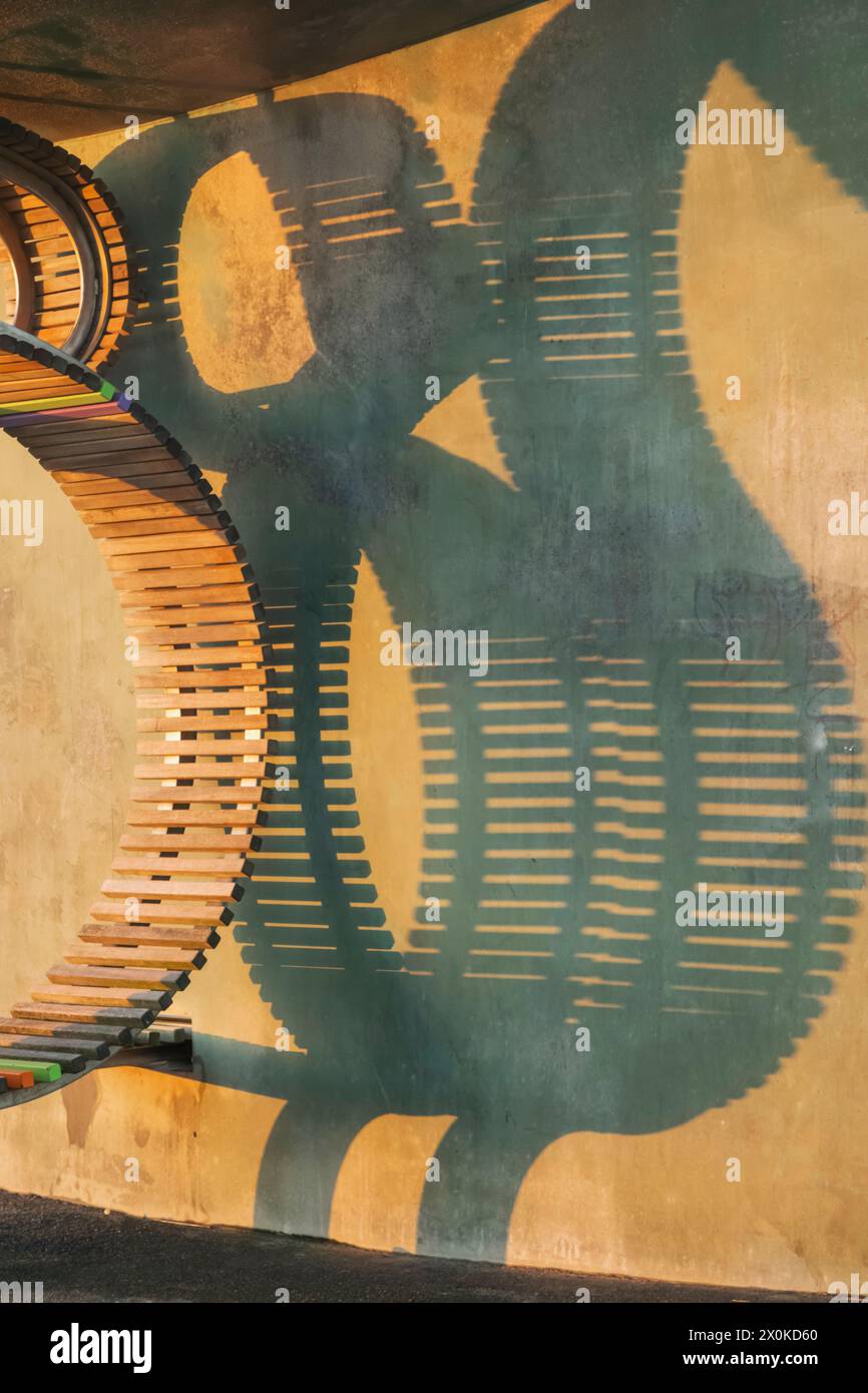 England, West Sussex, Littlehampton, The Long Bench designed by Studio ...