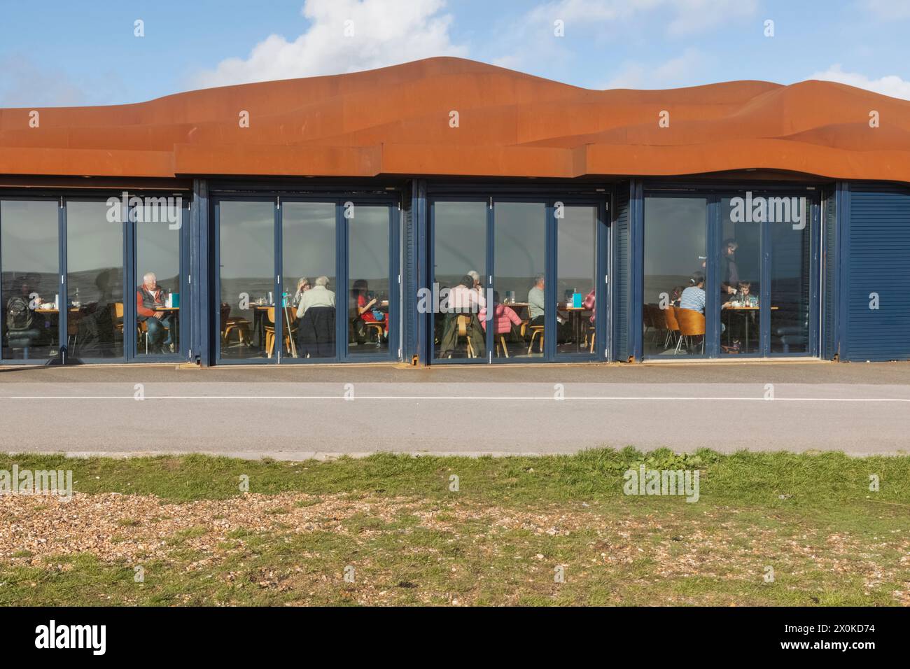 England, West Sussex, Littlehampton, East Beach Cafe designed by Thomas ...