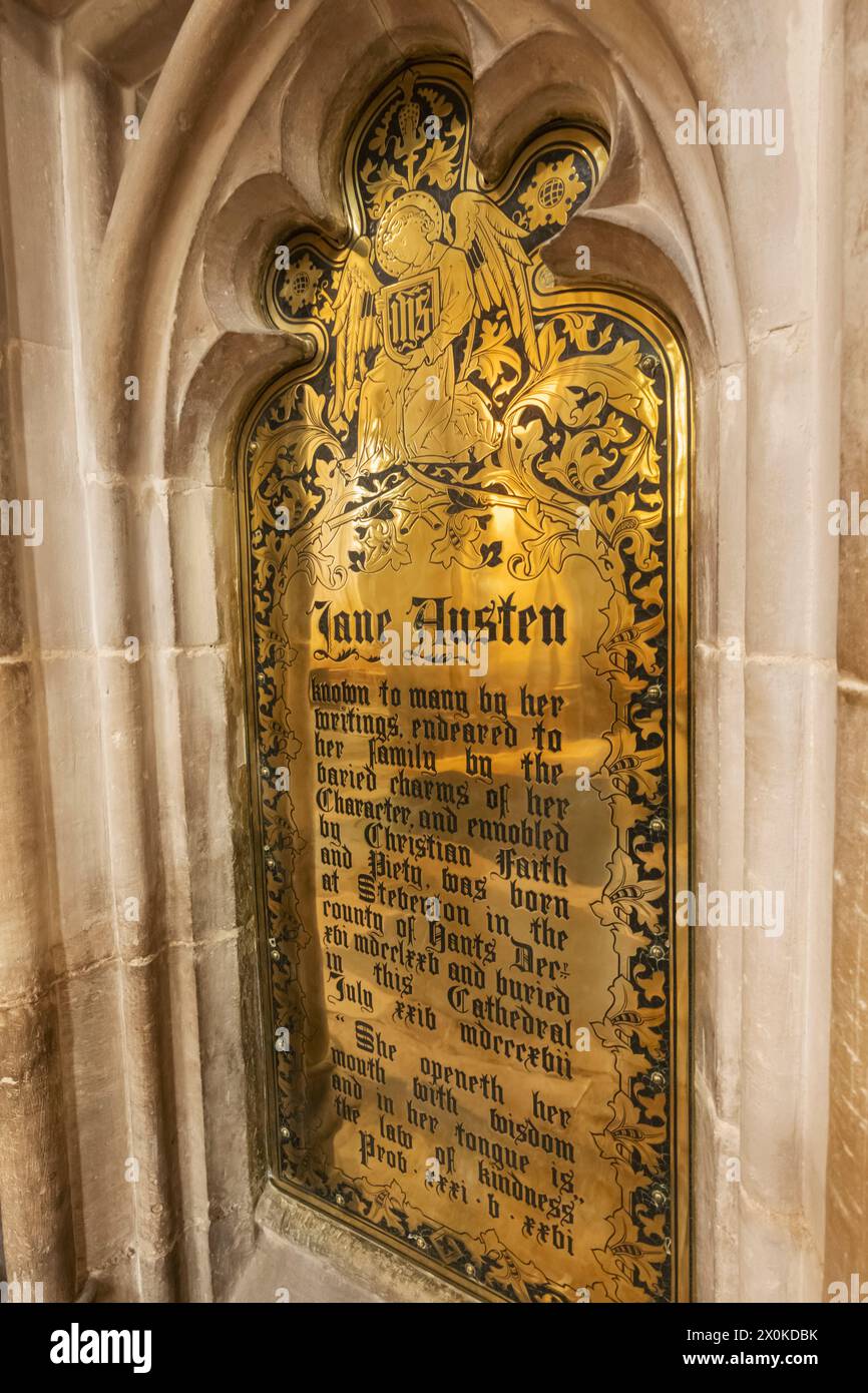 England, Hampshire, Winchester, Winchester Cathedral, Jane Austen ...