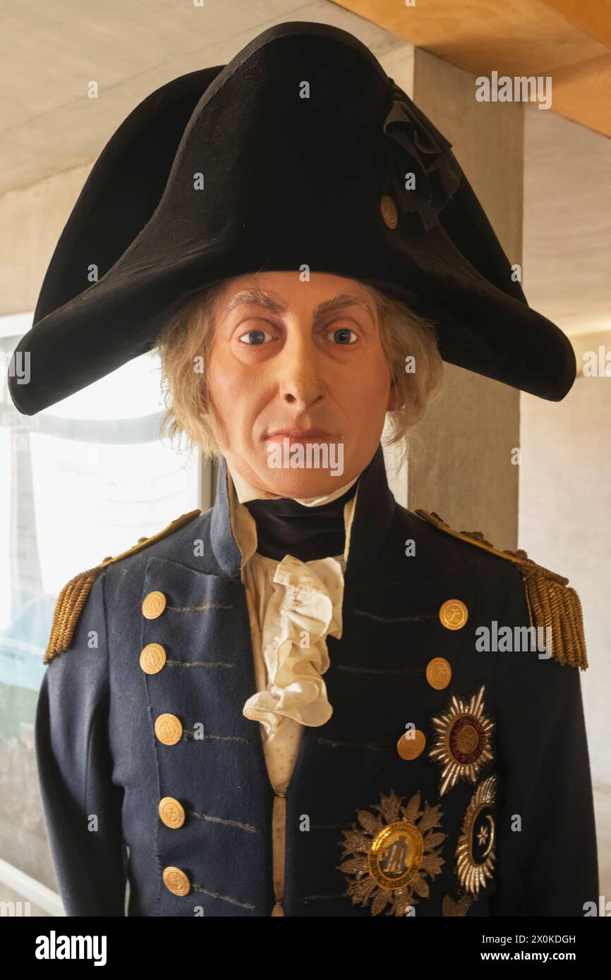 England, Hampshire, Portsmouth, Fort Nelson, Statue of Lord Nelson Stock Photo - Alamy