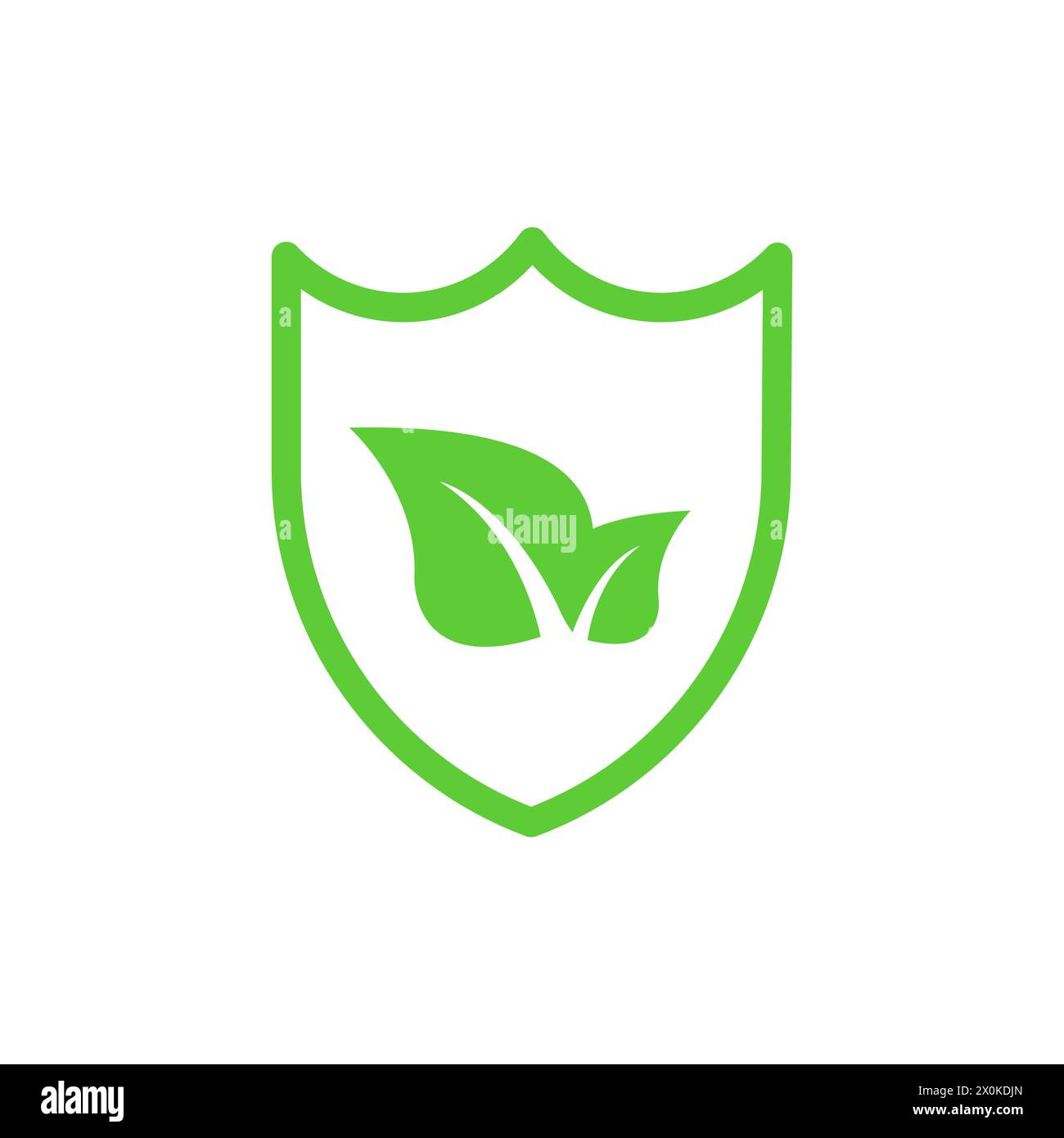Natural shield protection. Isolated on white background Stock Vector ...
