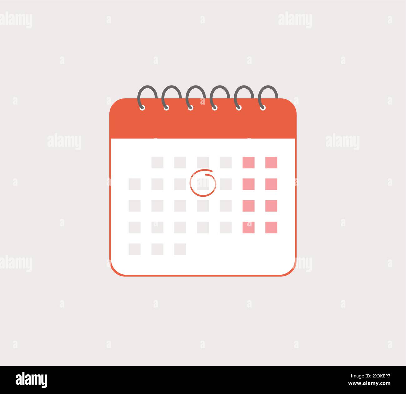 Calendar selected date annual month plan schedule vector birthday ...