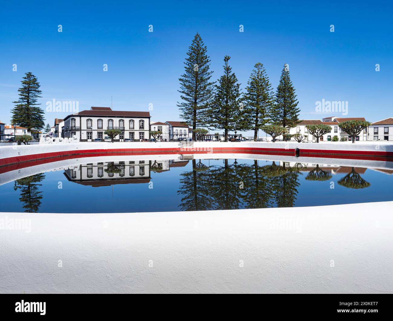 Panorama, architecture, Azores, Camara Municipal, island of Graciosa ...