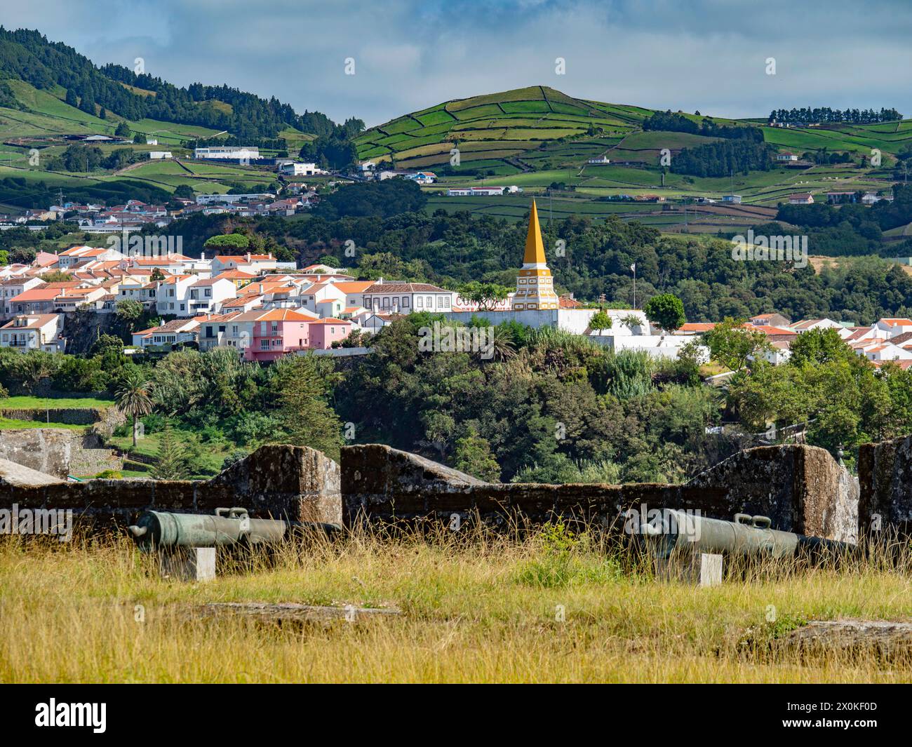 City of Angra do Heroismo, Azores, view from Fortress of Sao Joao ...