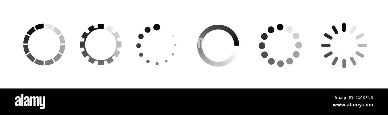 Load buffer icon circle. Buffer preloader symbol upload page. Download icon symbol loader vector ...