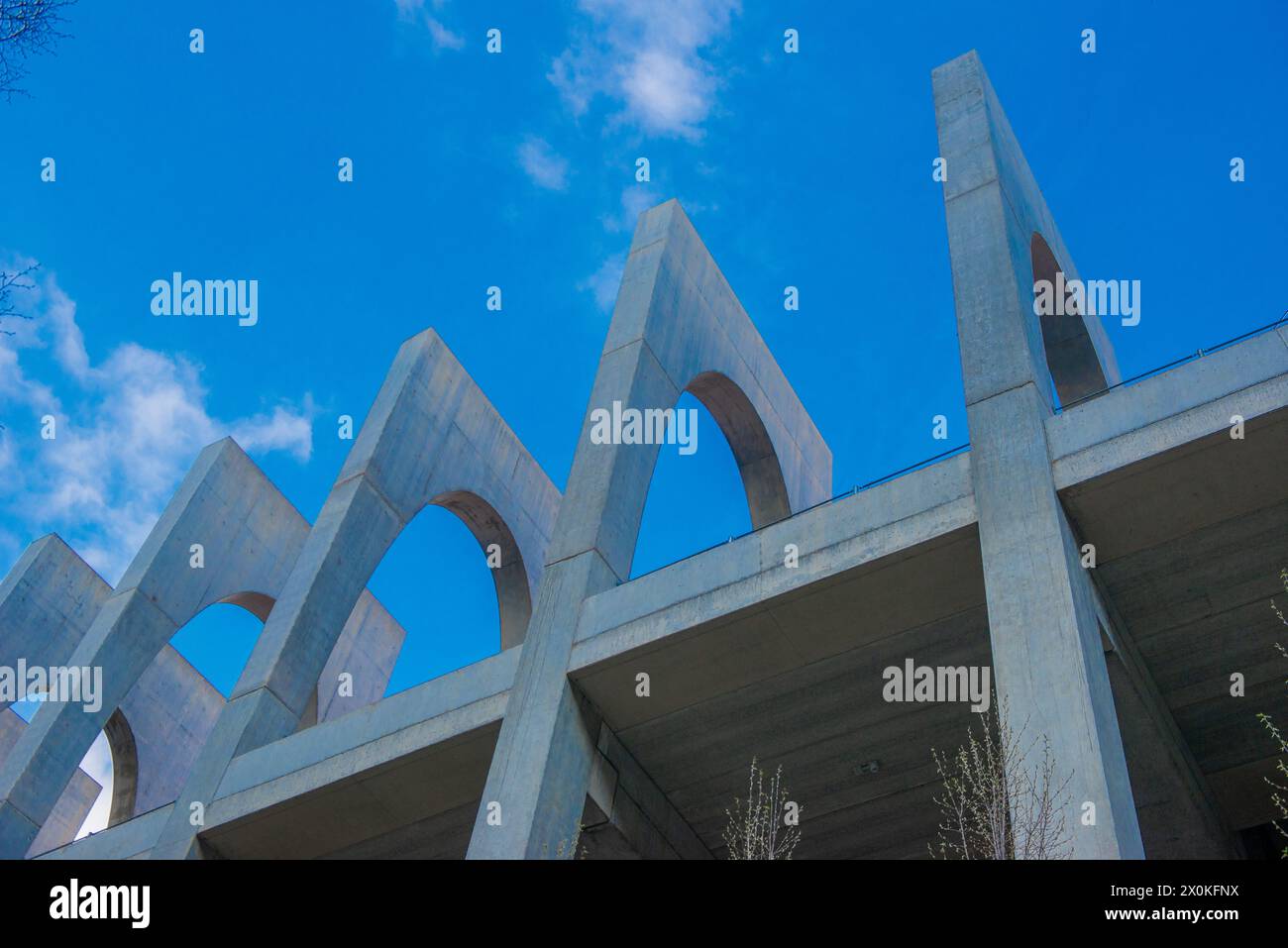 Reinforced concrete bridge with arches Stock Photo - Alamy