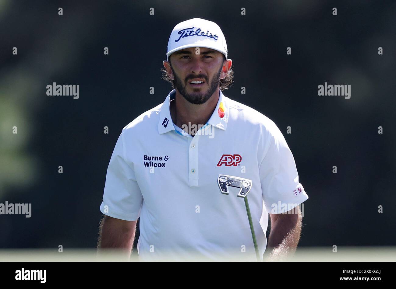 Max Homa walks onto the eighteenth green during the second round of the ...