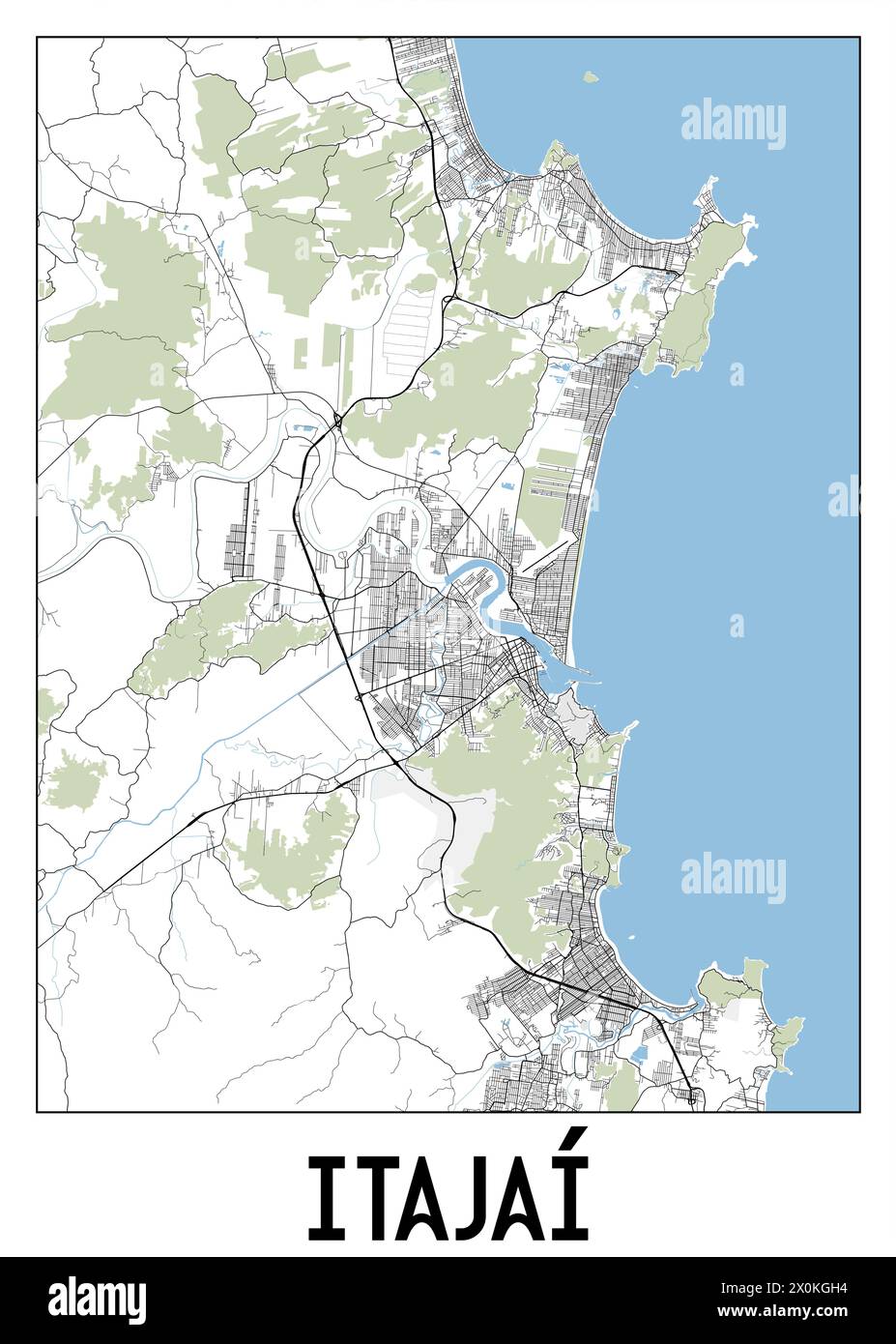Itajai map hi-res stock photography and images - Alamy