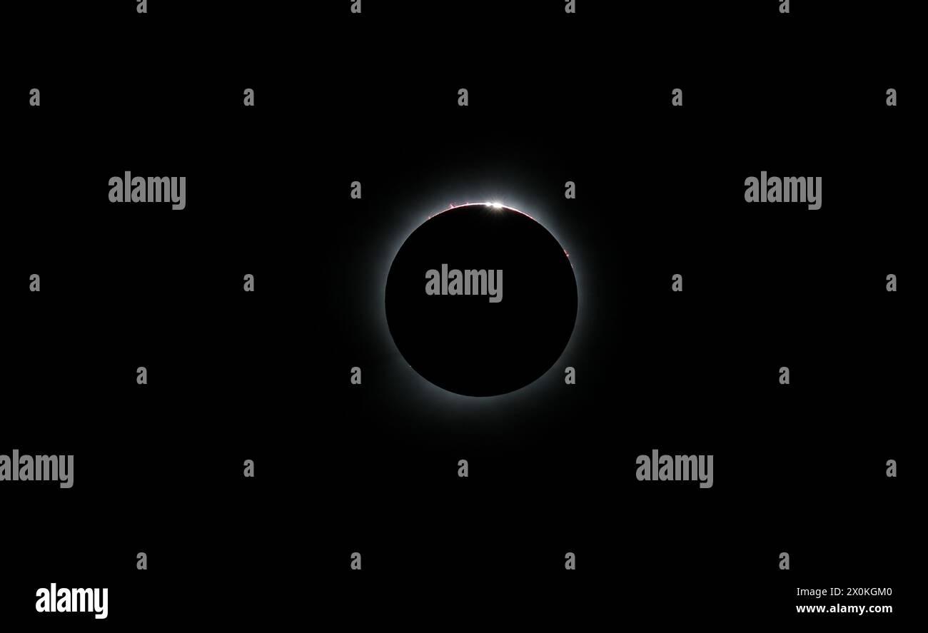 Total Solar Eclipse 2024 April 8 Stock Photo - Alamy