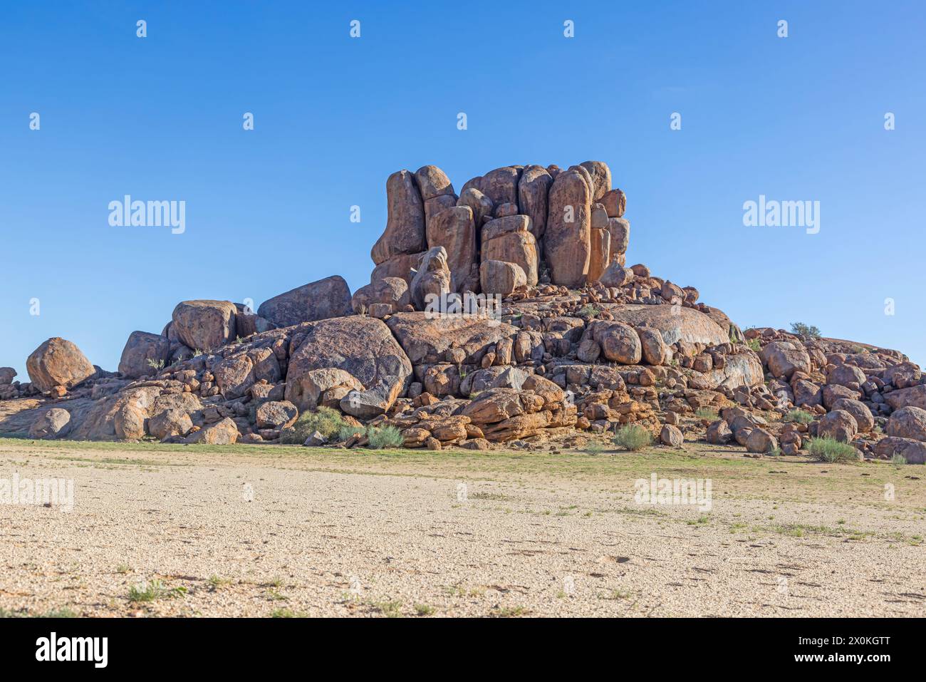 Picture of a rugged rock formation in the savannah in the south of ...