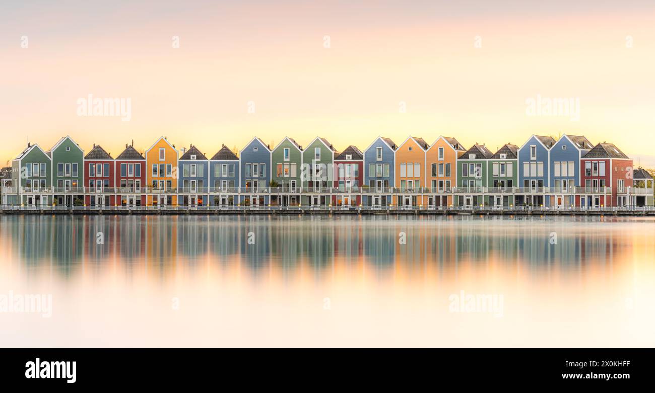 Colorful buildings residential district aerial hi-res stock photography ...