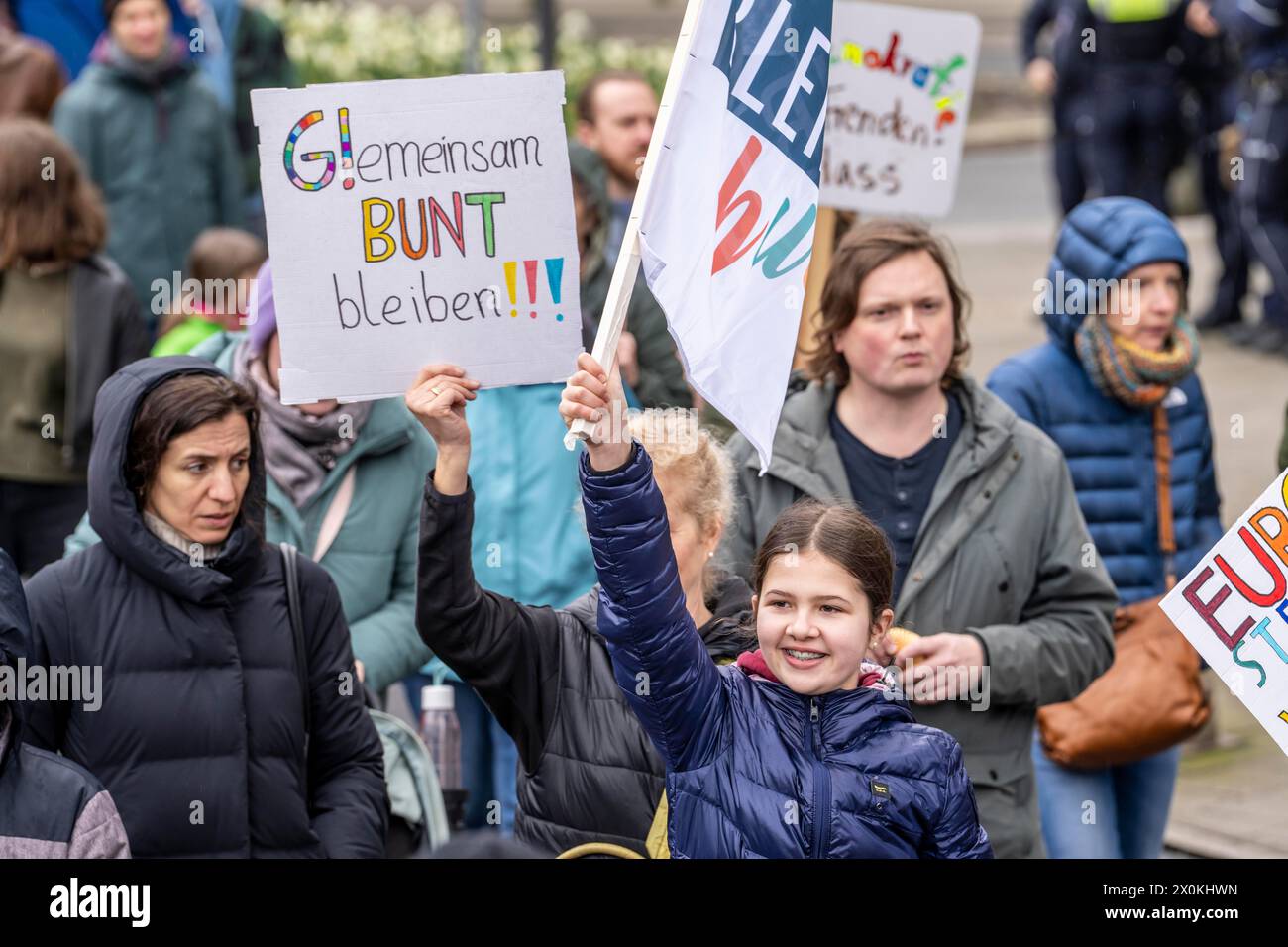 Student demonstration against right-wing extremism, under the motto ...