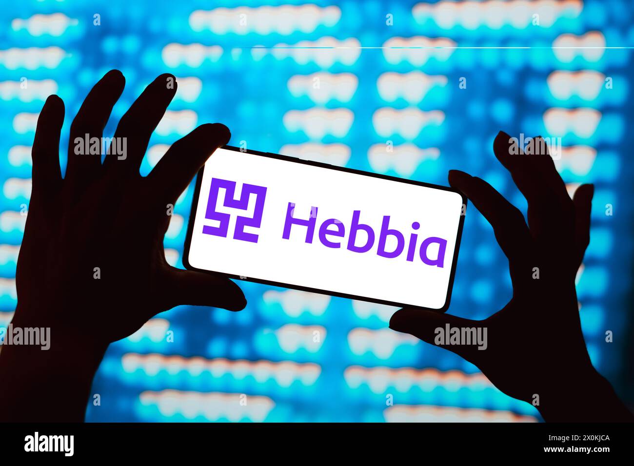 Brazil. 4th Mar, 2024. In this photo illustration, the Hebbia logo is displayed on a smartphone ...