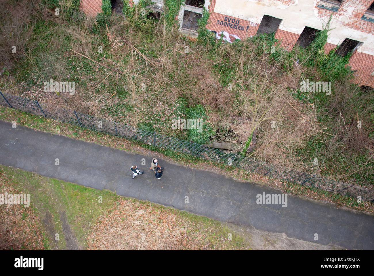 Ruins of the Beelitz-Heilstätten, former lung sanatorium, known as a ...