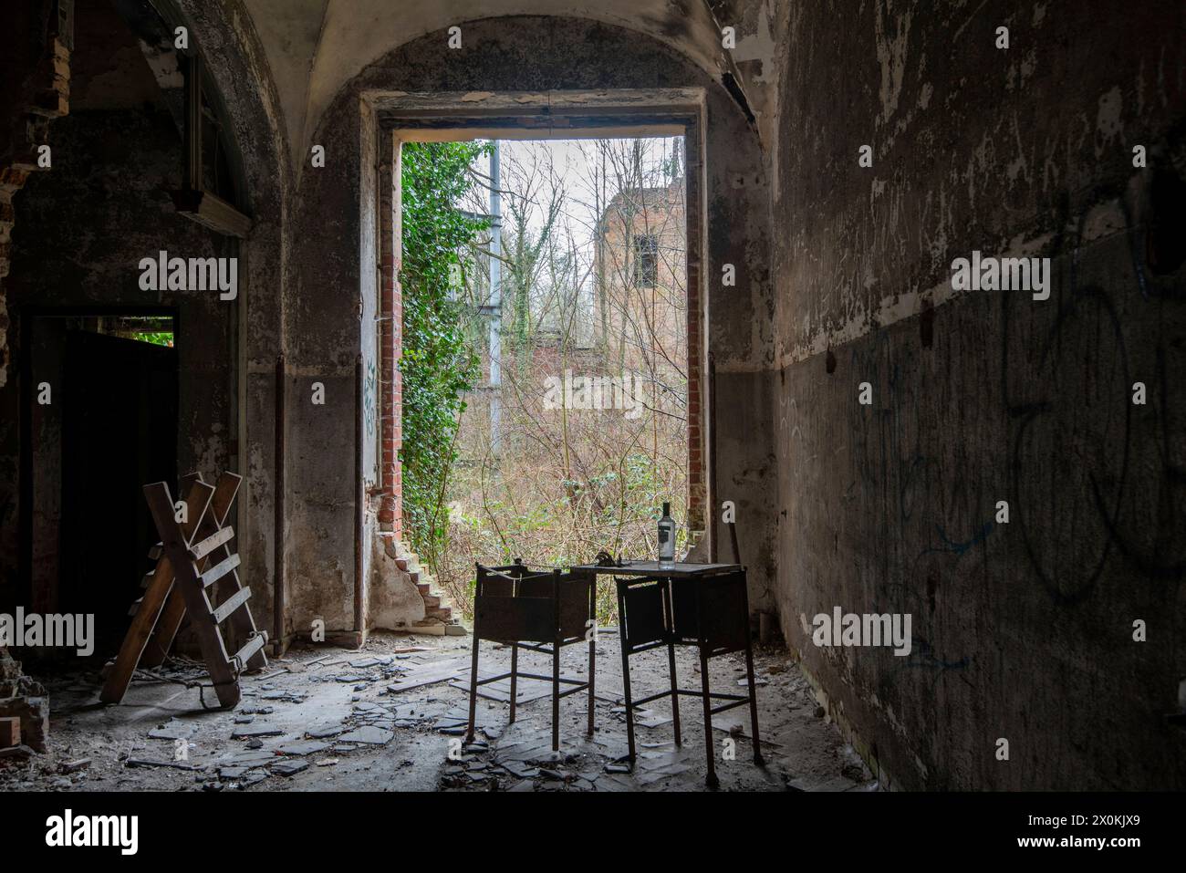 Known as a soviet military hospital from 1945 to 1994 hi-res stock ...