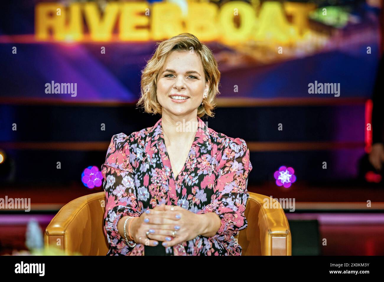 MDR - Riverboat. Moderatorin Julia Menger anläßlich der Aufzeichnung ...