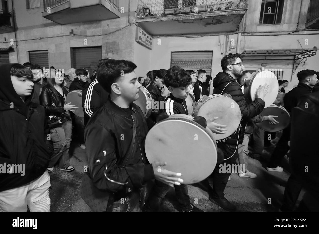 Boys play the tammorra while they go to the sanctuary of Our Lady of ...