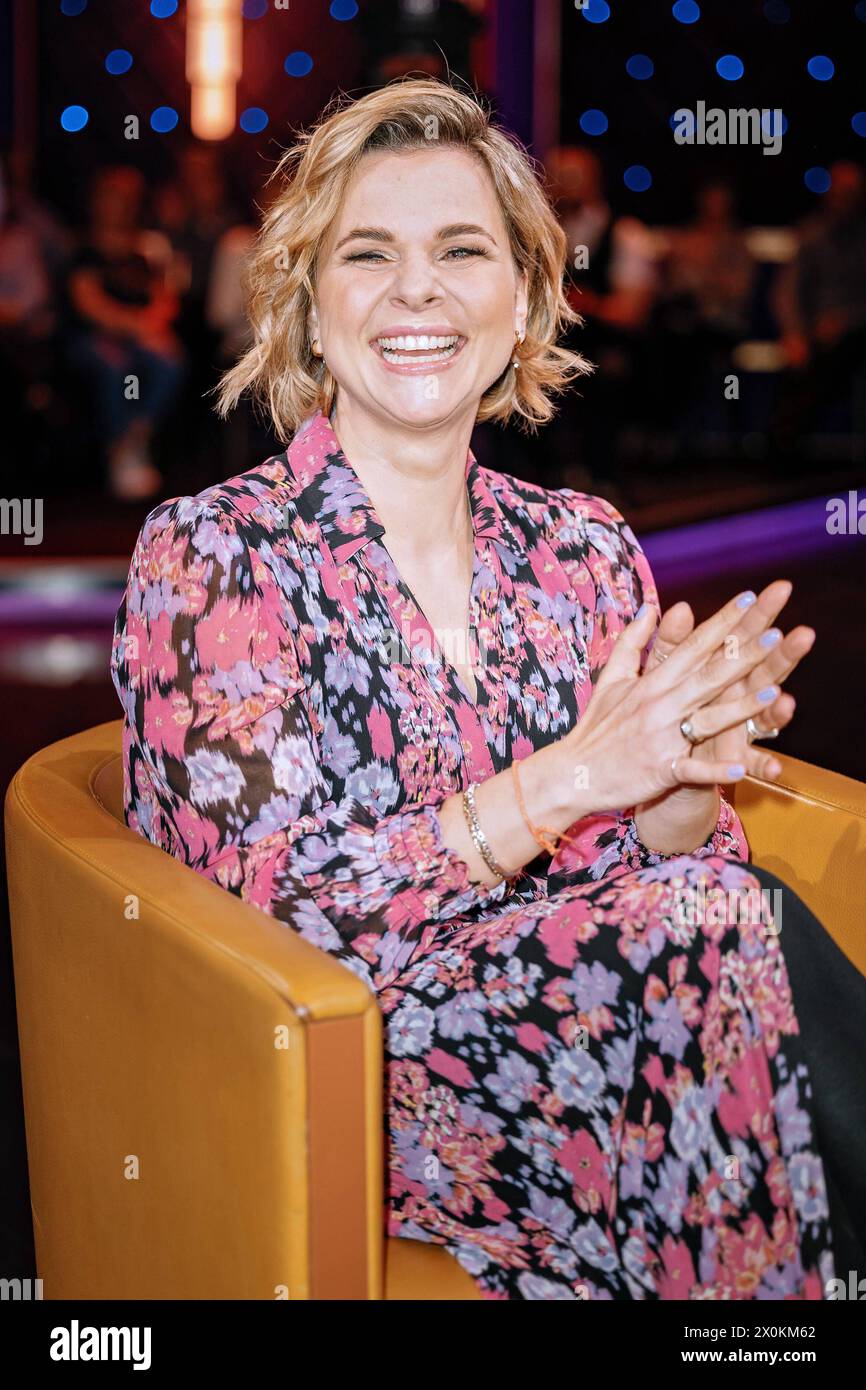 MDR - Riverboat. Moderatorin Julia Menger anläßlich der Aufzeichnung ...