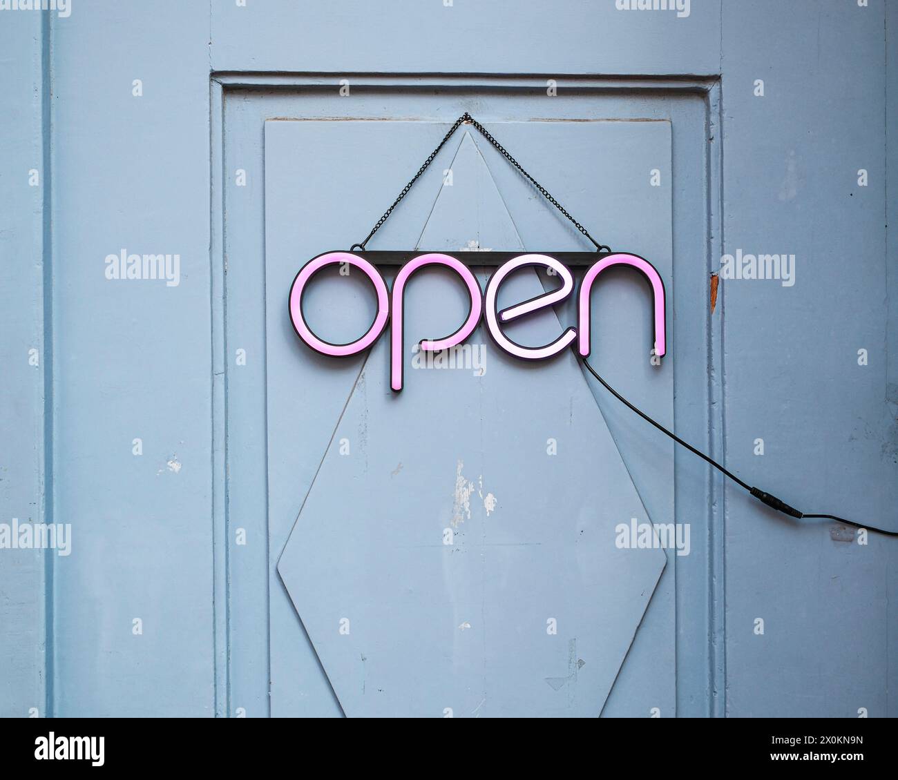 Open neon sign Stock Photo - Alamy