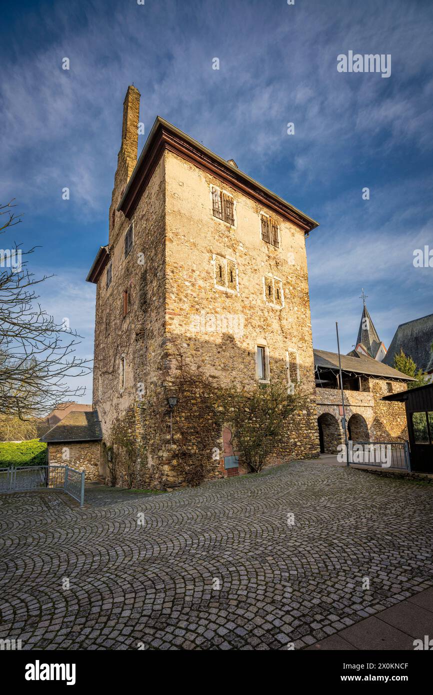 Castle in Hattenheim in the Rheingau, a long dilapidated and abandoned ...