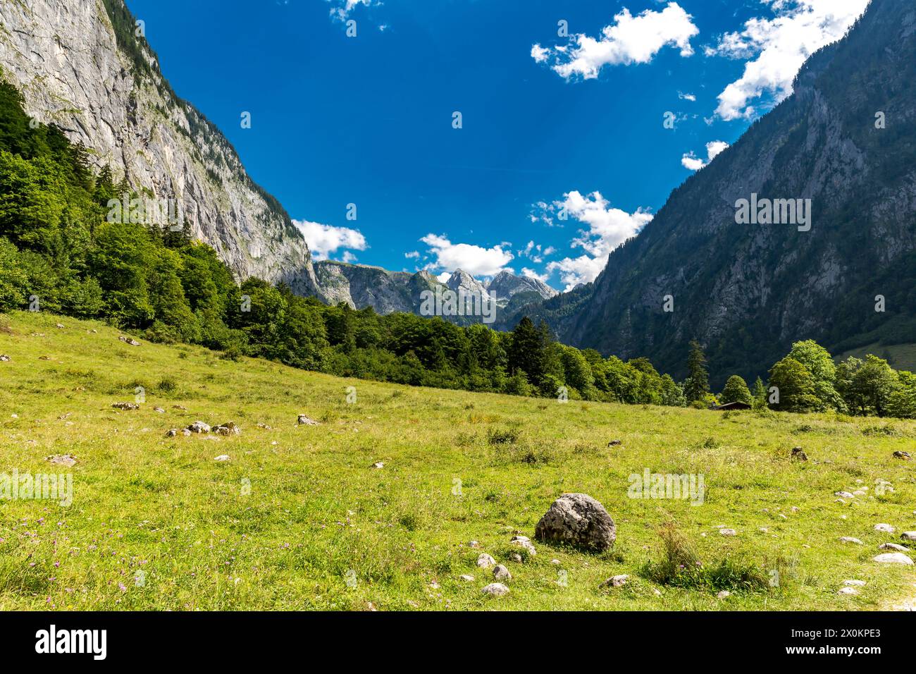 Hiking trail from the Salet boat landing stage to Obersee, Königssee ...