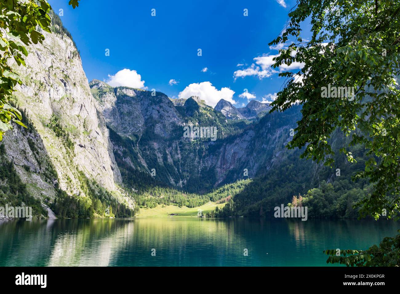 Obersee with Röthbach waterfall, Röthbachalm, Salet am Königssee ...