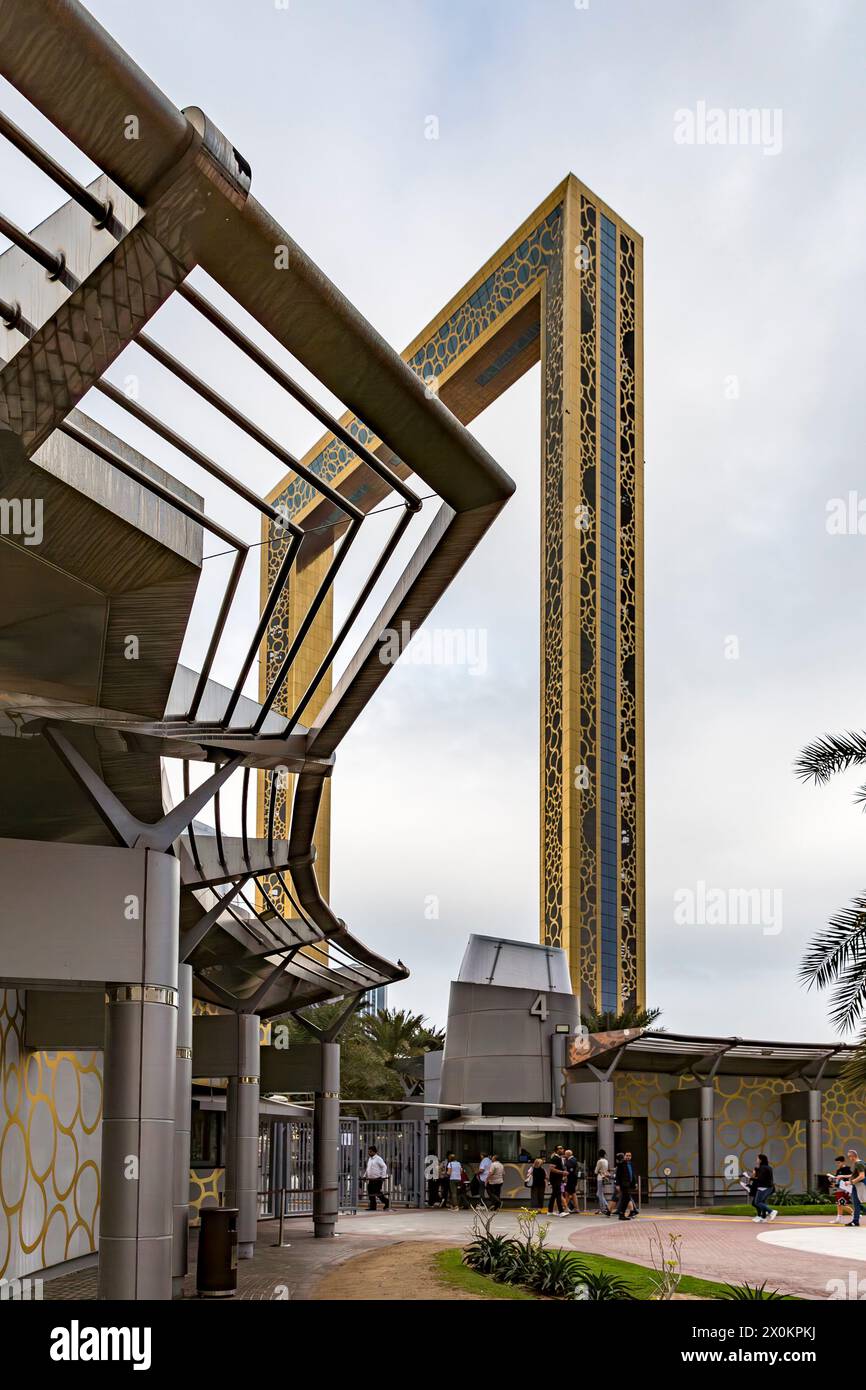 Entrance, The Frame, Frame with views of the new and old city, Dubai ...