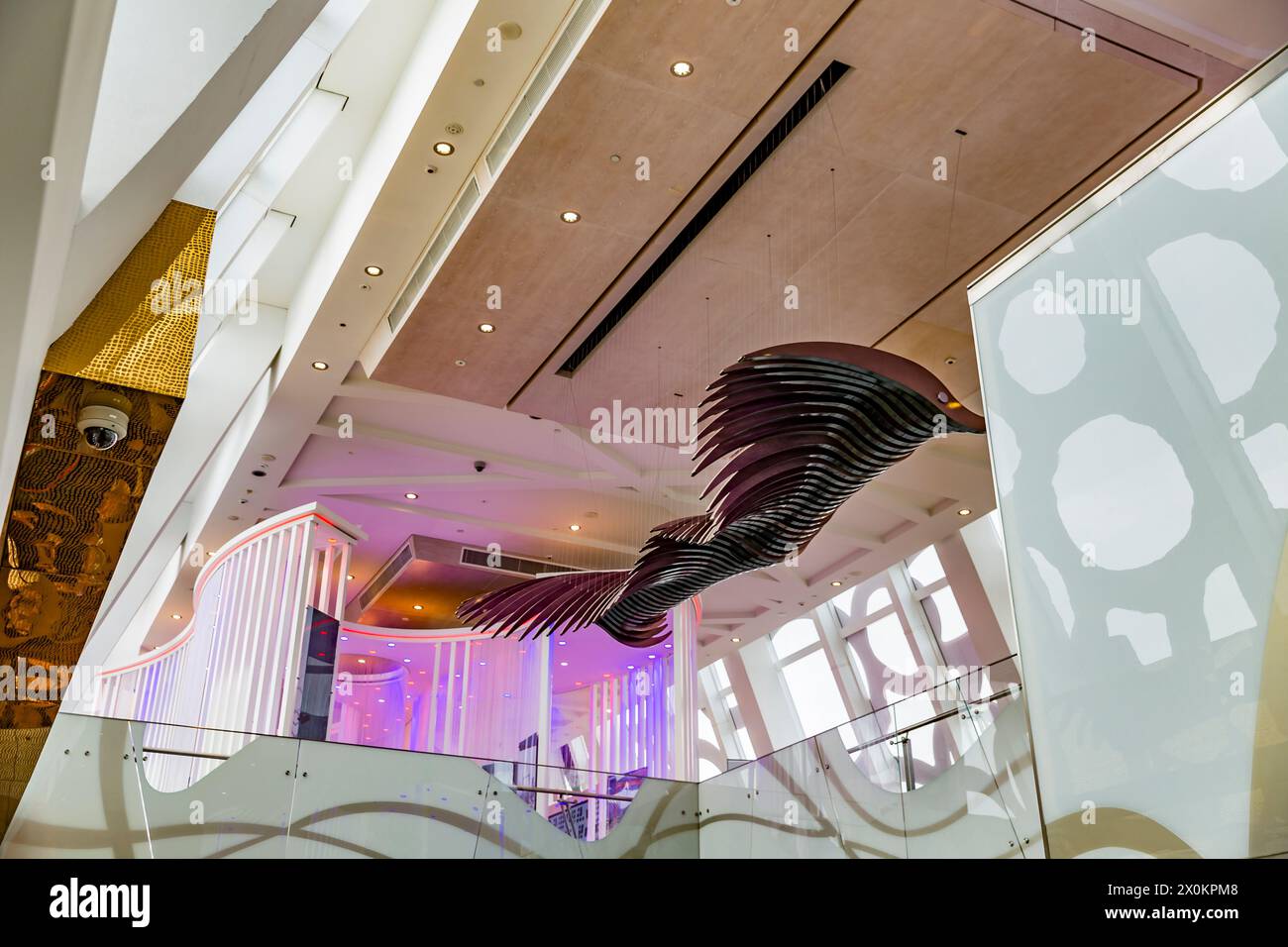 Modern interior with moving decorations, The Frame, frame with views of ...