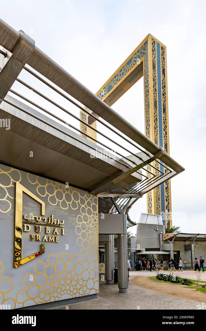 Entrance, The Frame, Frame with views of the new and old city, Dubai ...